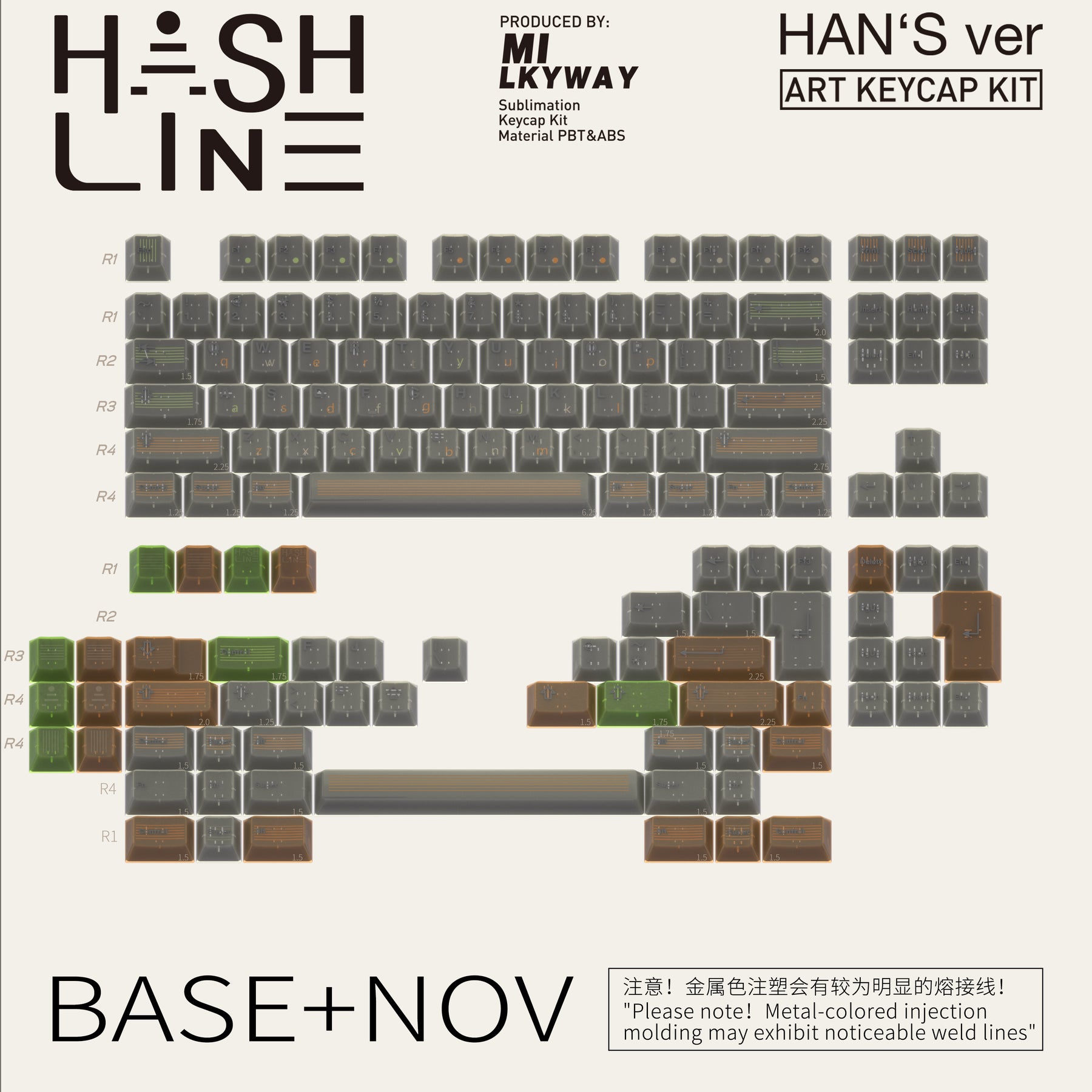 [IN STOCK]Keycaps-MW Hash line